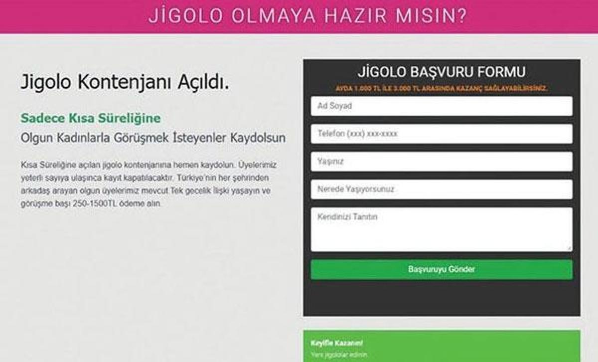 Jigolo olmak için başvurdu,dolandırıldı! - Vatan Gazetesi Güncel Haberler