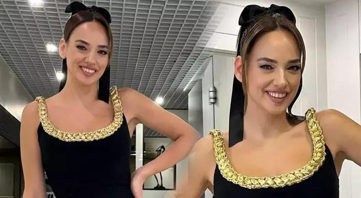 Seda Bakan mini elbisesiyle şov yaptı! Göğüs dekoltesi dikkat çekti ...