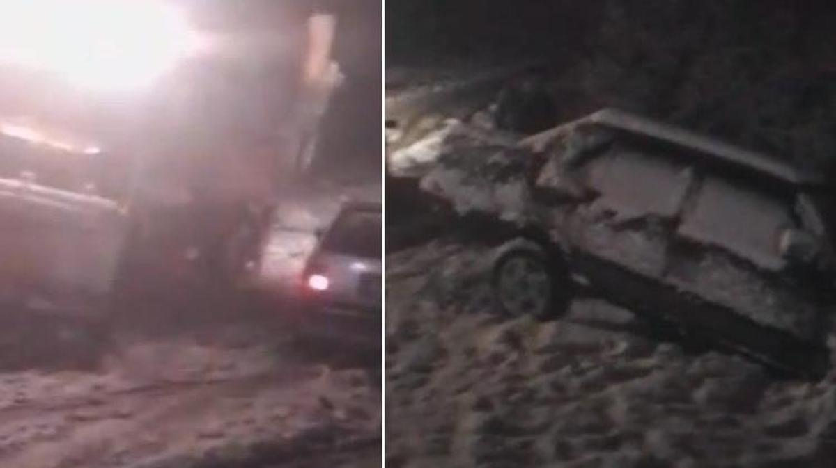 Kar yağışı bir anda bastırdı, birçok araç yolda kaldı! - Gazetevatan ...