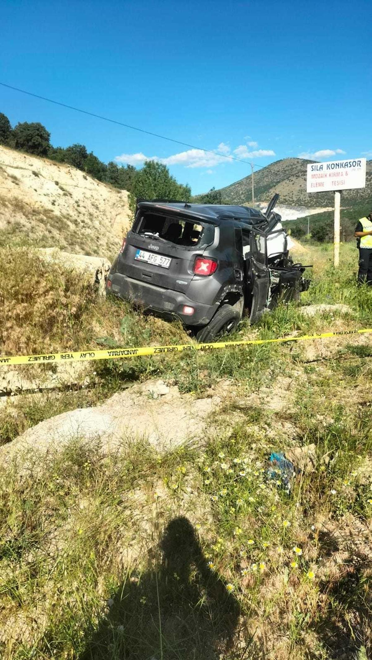 Malatya'da takla atan otomobilin sürücüsü öldü - Malatya Haberleri