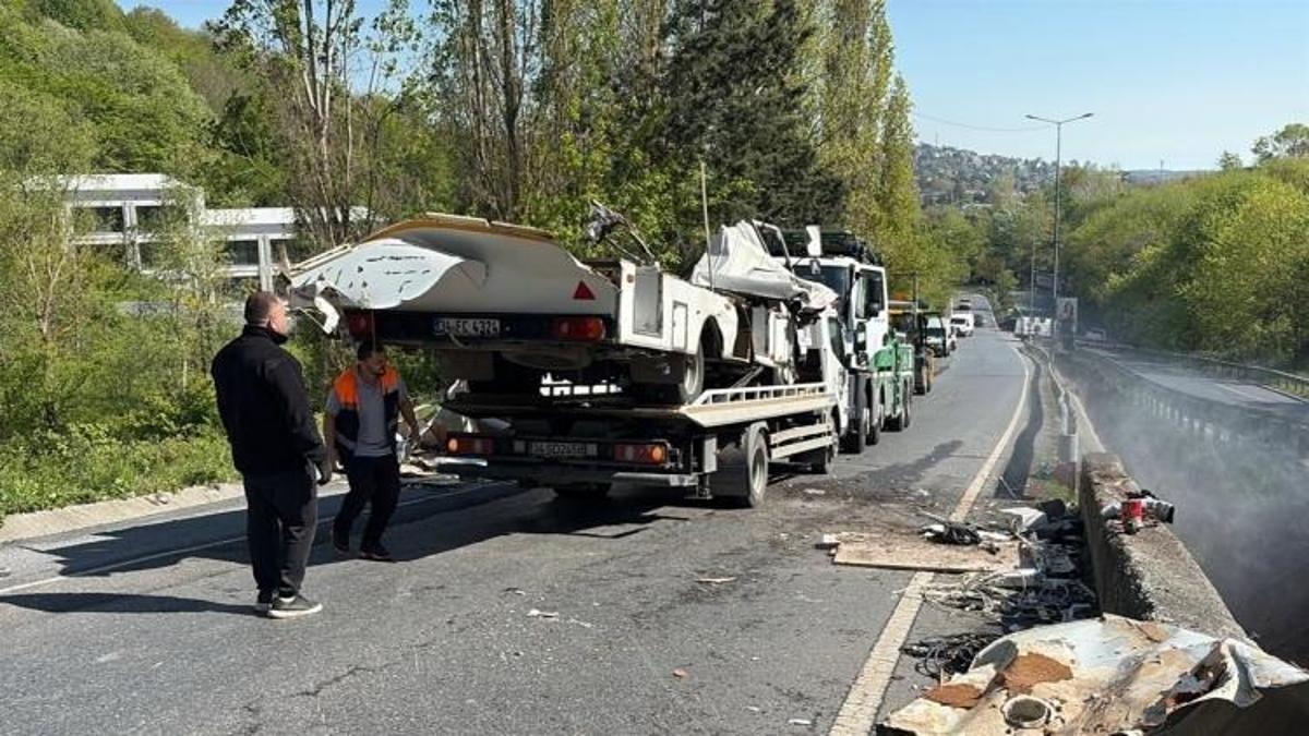 Sarıyer'de virajı alamadı, hayatını bariyerlerde kaybetti ...
