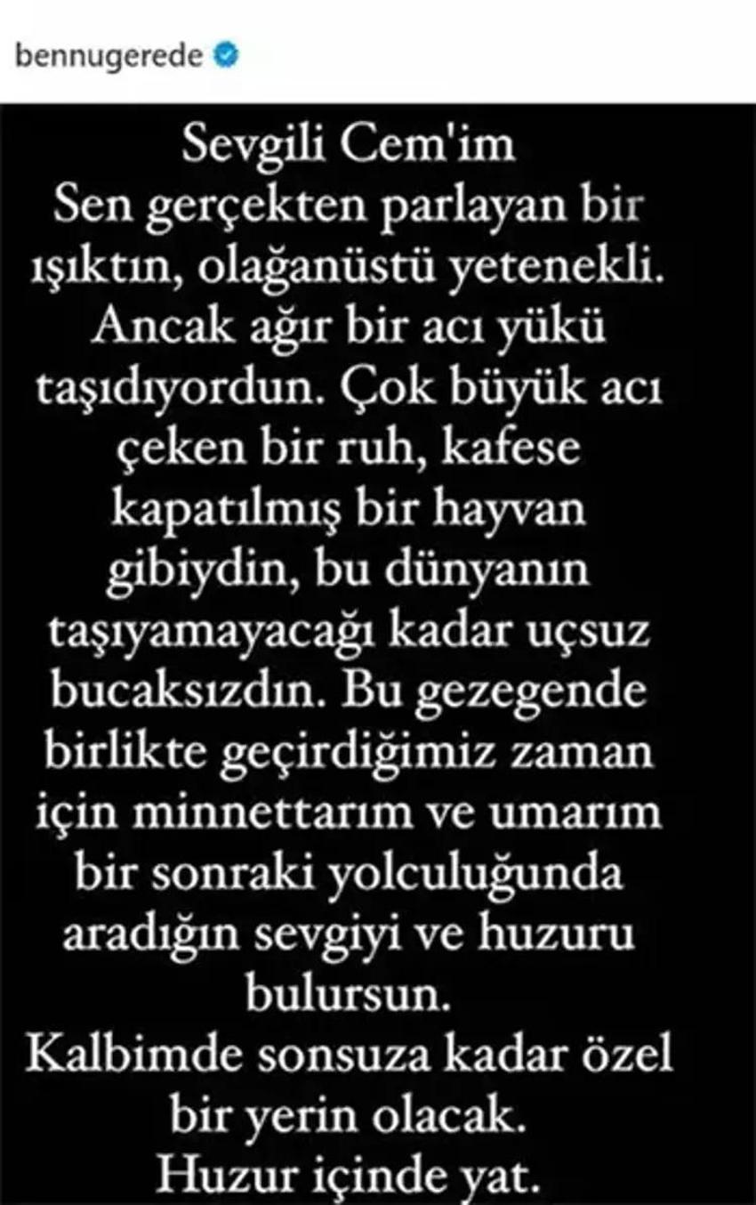 Cem Büyükhanlı son yolculuğuna uğurlandı! Bennu Gerede cenaze törenine ...